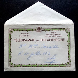 Rare Magnificent Vintage Belgium Engagement Telegram From 1954. - Etsy