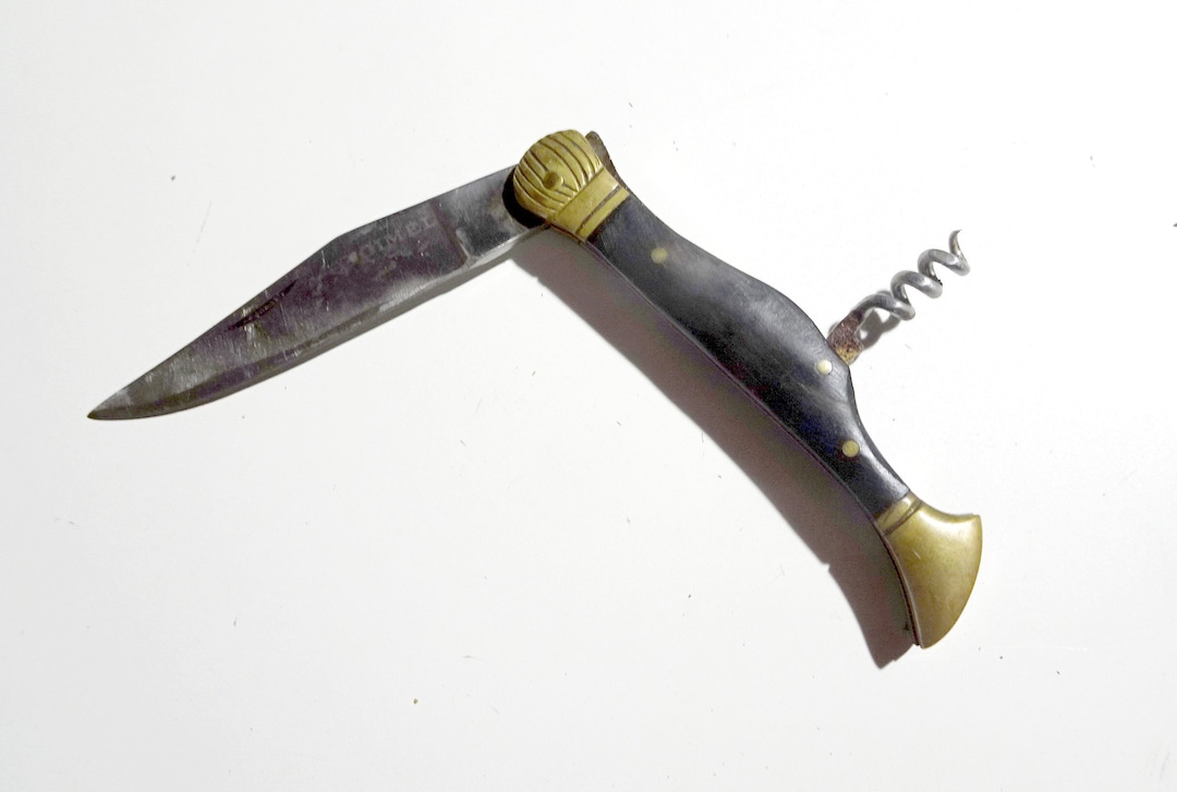 Vintage French Horn and Steel Laguiole Pocket Knife With Corscrew ...