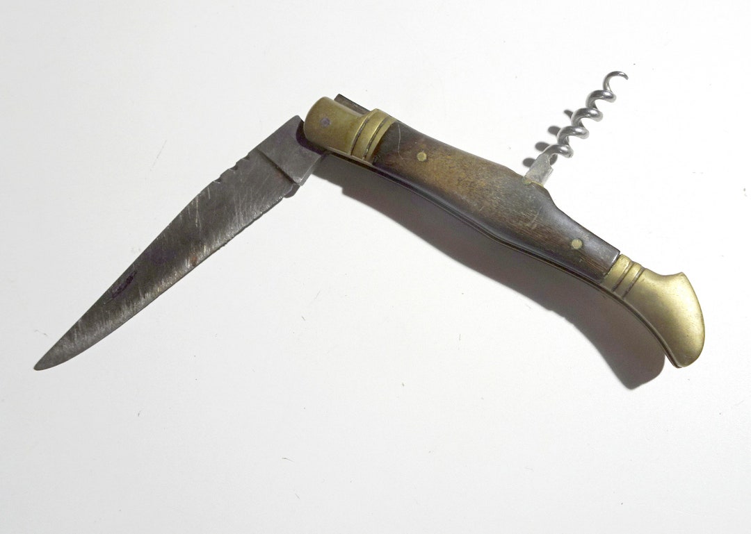Vintage French Horn and Steel Laguiole Pocket Knife With Corscrew ...