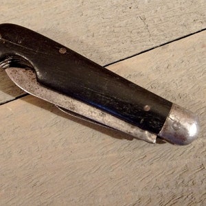 Antique French Black Wood. Handle Knife. Vintage Knife. - Etsy