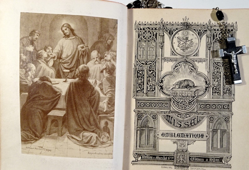 Antique 1867 French Missal . Catholic missal. Leather cover | Etsy
