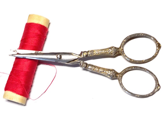 Antique French Embroidery Silver Plated Scissors. Sewing Collectible ...