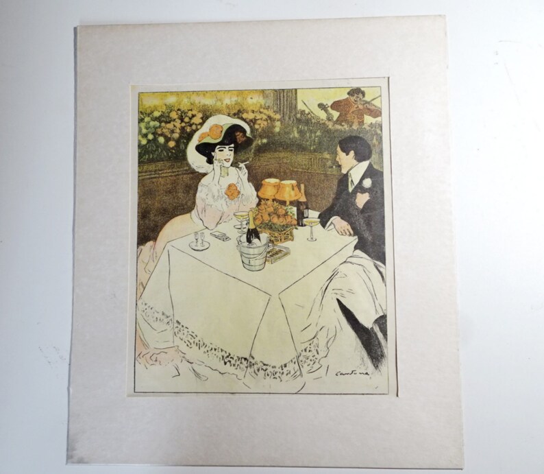 Original 1920s Antique French Signed Illustration. Art Nouveau - Etsy