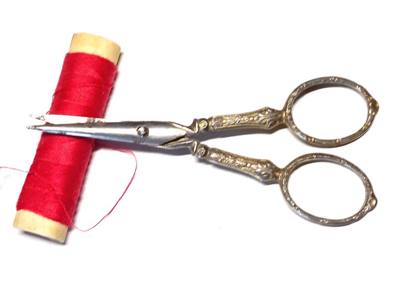 Antique French Embroidery Silver Plated Scissors. Sewing - Etsy