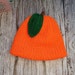 Knitted Orange Fruit Baby Beanie Hat - Etsy