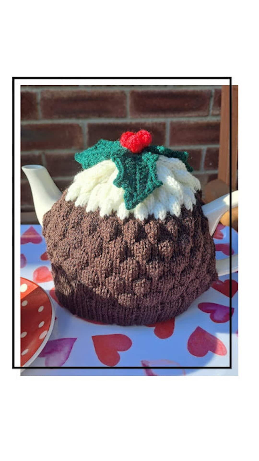 Christmas Pudding Tea Cosy, Knitted, Handmade - Etsy UK