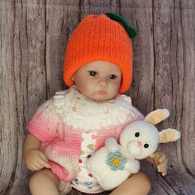 Knitted Orange Fruit Baby Beanie Hat - Etsy
