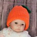 Knitted Orange Fruit Baby Beanie Hat - Etsy