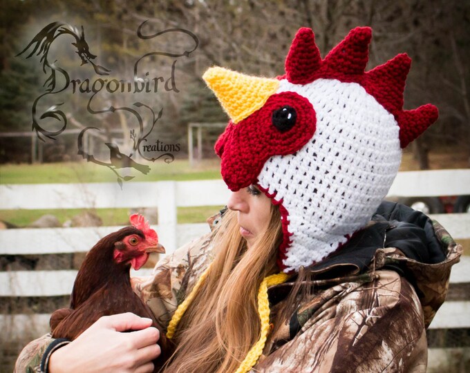 Chicken Hat, Rooster Hat, Adult Hat, Halloween, Men's Hat, Snowboarding ...