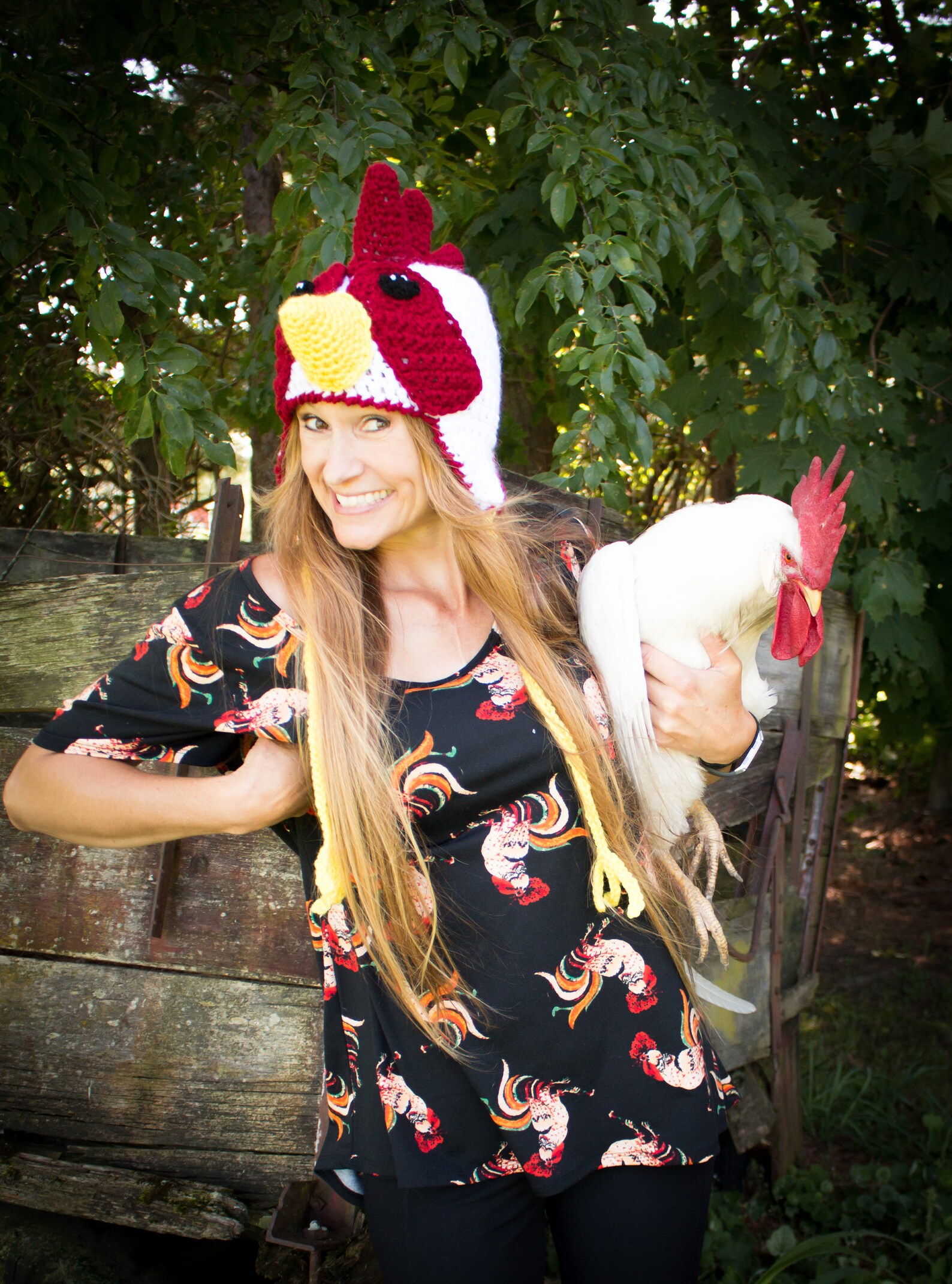 Rooster Hat Crochet PATTERN DIGITAL PDF Chicken Hat Pattern | Etsy