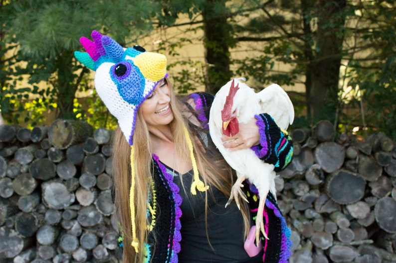 Rooster Hat Crochet PATTERN DIGITAL PDF Chicken Hat Pattern | Etsy