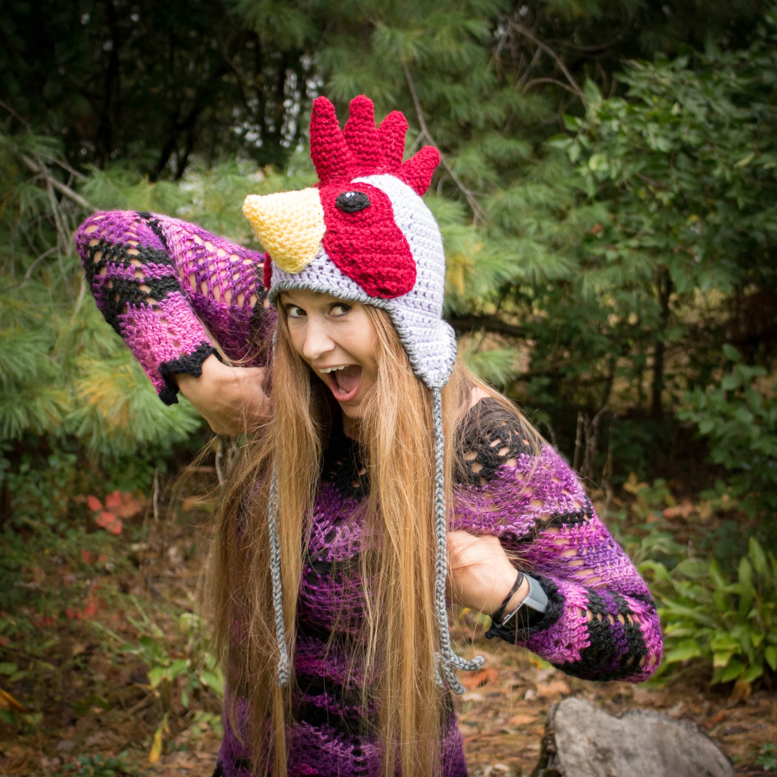 Rooster Hat Crochet PATTERN DIGITAL PDF Chicken Hat Pattern | Etsy