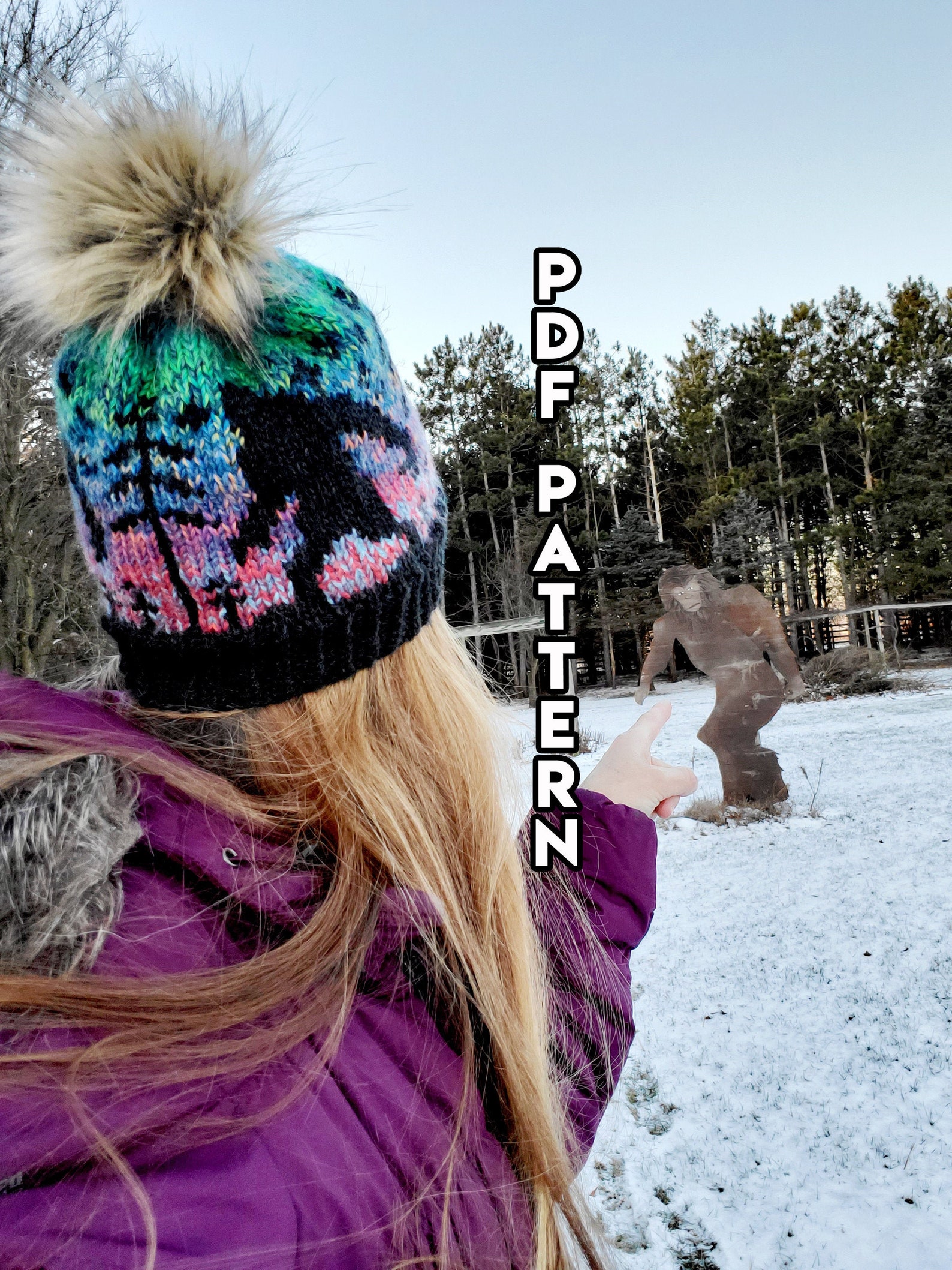 Knit PDF All Sass and No Squatch Sasquatch Bigfoot Hat PATTERN ONLY ...
