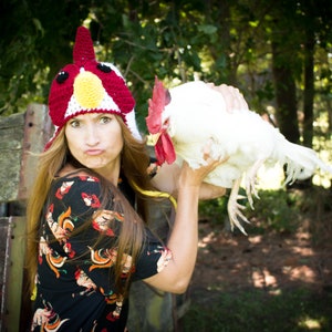 Rooster Hat Crochet PATTERN DIGITAL PDF, Chicken Hat Pattern Instant ...