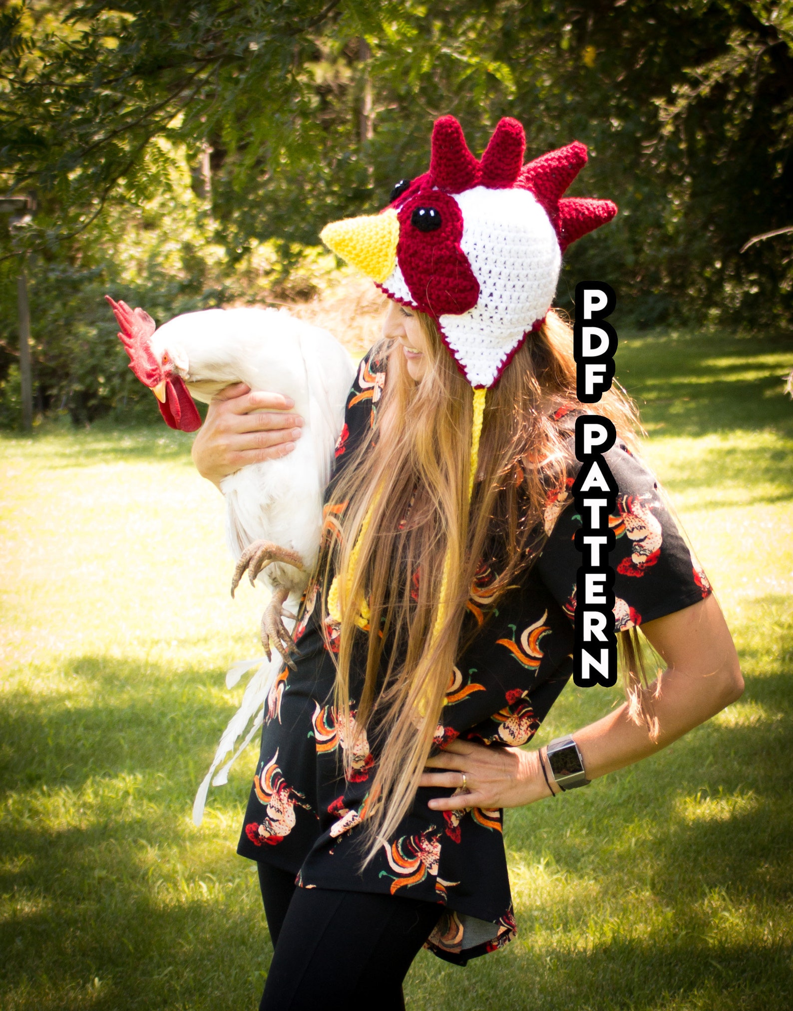 Rooster Hat Crochet PATTERN DIGITAL PDF Chicken Hat Pattern | Etsy