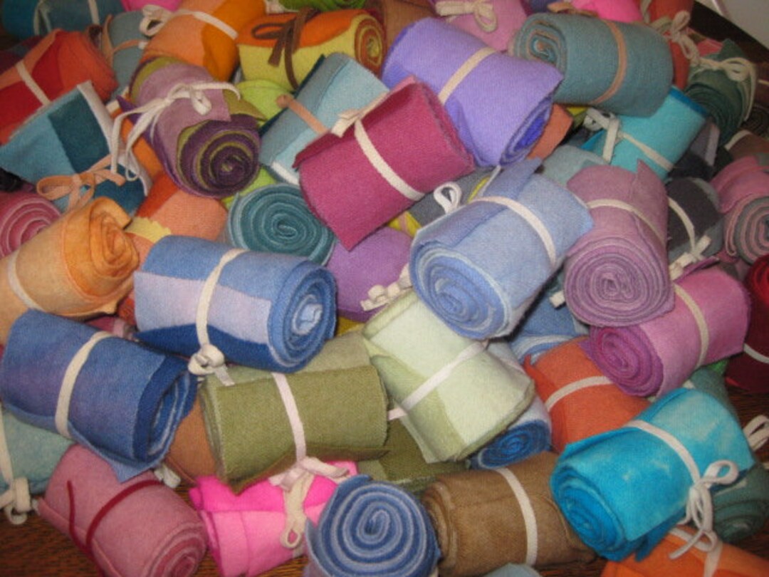 Sale: 6 Mini Bundles YOU CHOOSE COLORS, Hand-dyed 100% Wool Fabric. 4 ...