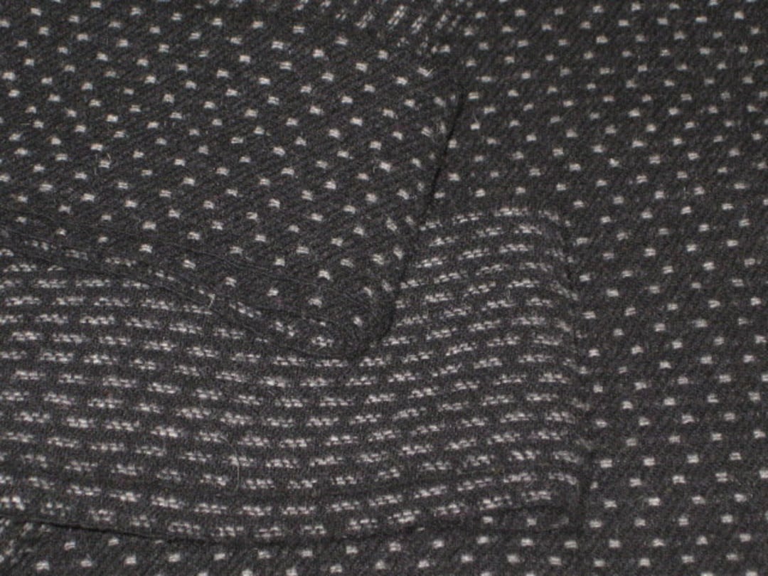 Black and White Reversible Texture Mill-dyed 100% Wool, Fat 1/4 or Fat ...
