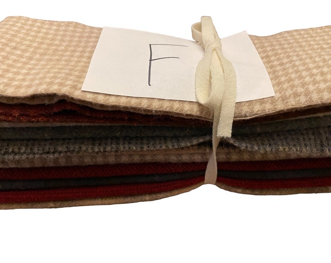 Sale: 6 Mini Bundles YOU CHOOSE COLORS, Hand-dyed 100% Wool Fabric. 4 ...