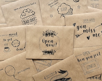Open When Letters Envelopes Long Distance Relationship Gift Boyfriend ...
