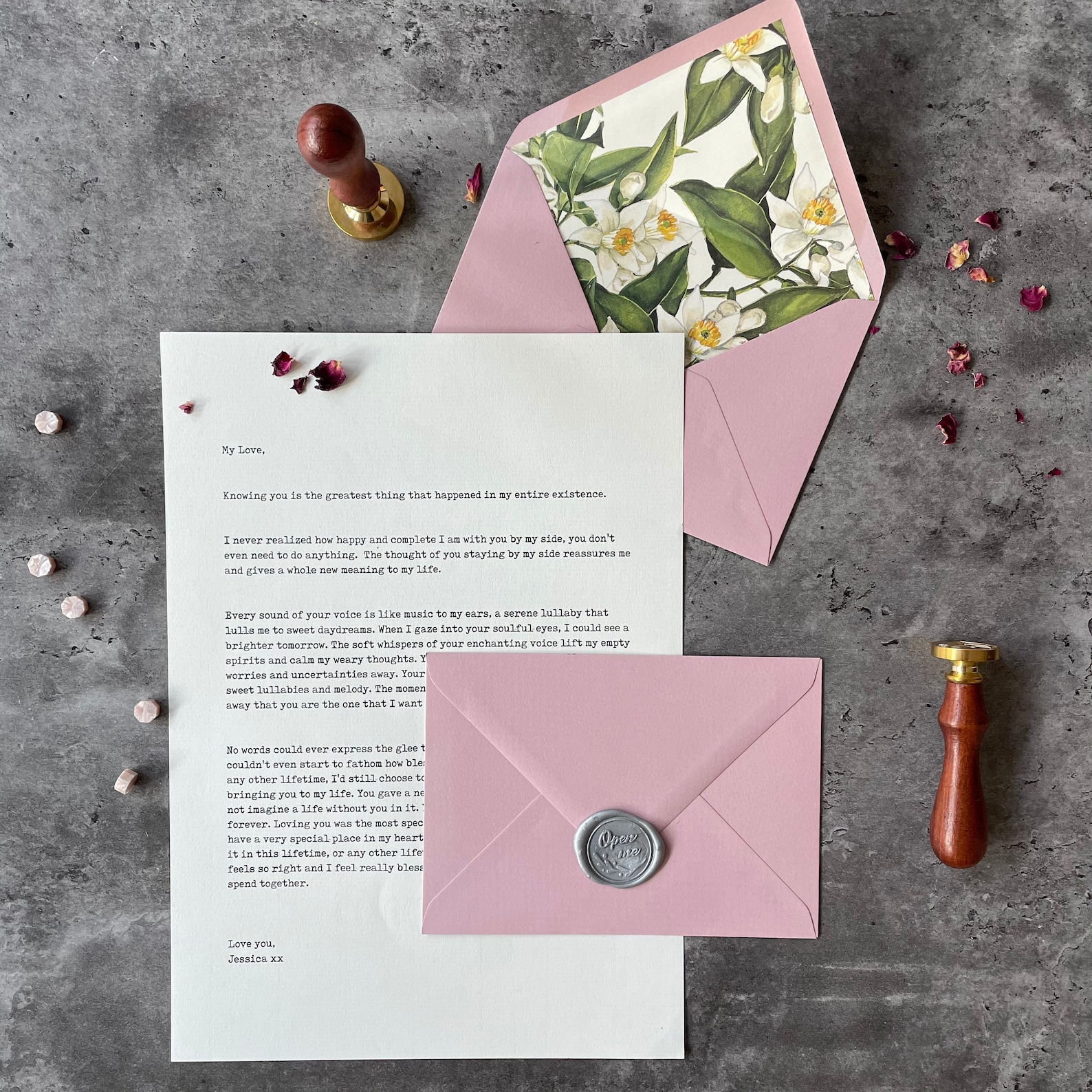 Premium Love Letter Personalised Gift Present Wax Sealed | Etsy UK