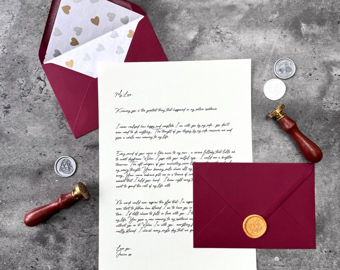 Love Letter | Hearts | Personalised Gift Present | Valentine's Gift ...