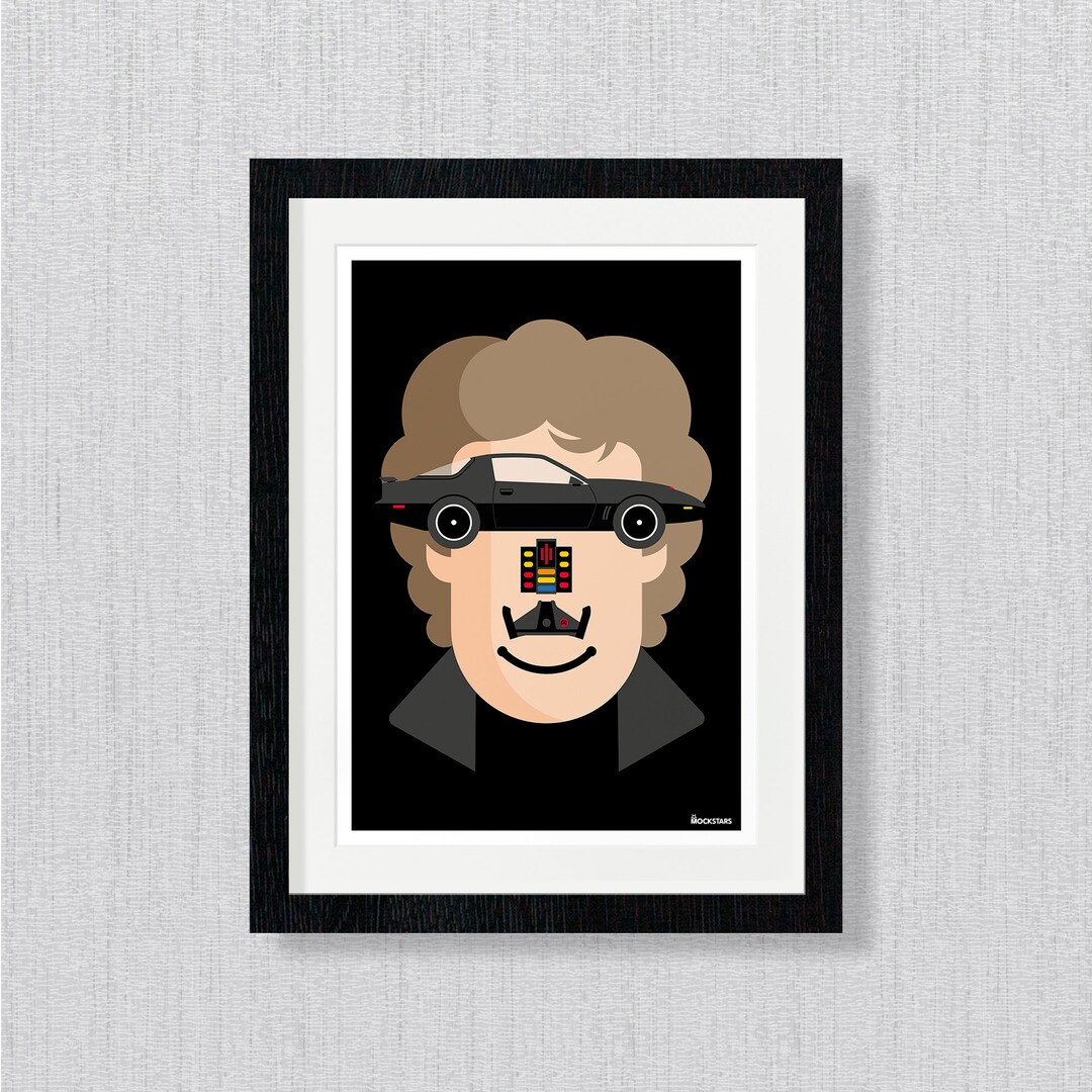 Knight Rider Poster Wall Art Print Pop Art Home Wall Decor Caricature ...