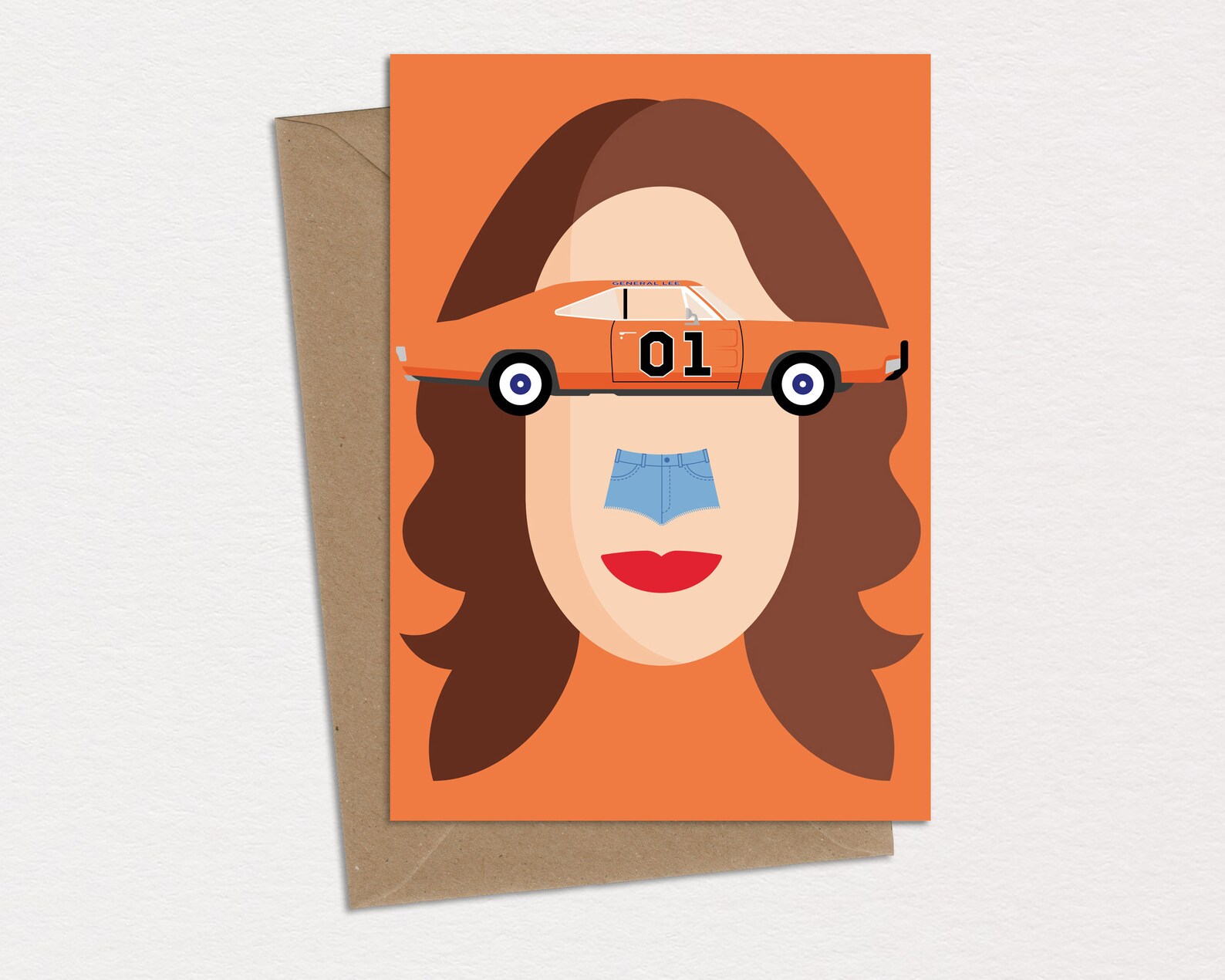 Daisy Duke Dukes of Hazard Birthday Card Greeting Card Caricature Pop ...