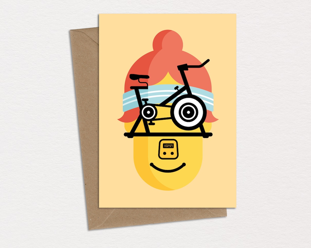 Spinderella Spin Class Cycling Birthday Card Greeting Card Card ...