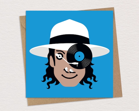 Michael Jackson Birthday Card Greeting Card 80s Pop Caricature - Etsy