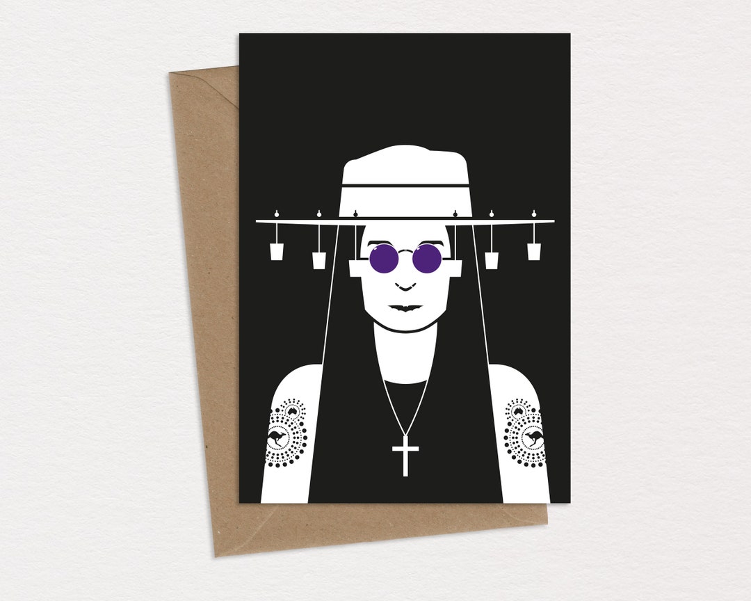 Aussie Osbourne (AKA) Ozzy Osbourne Black Sabbath Birthday Card ...