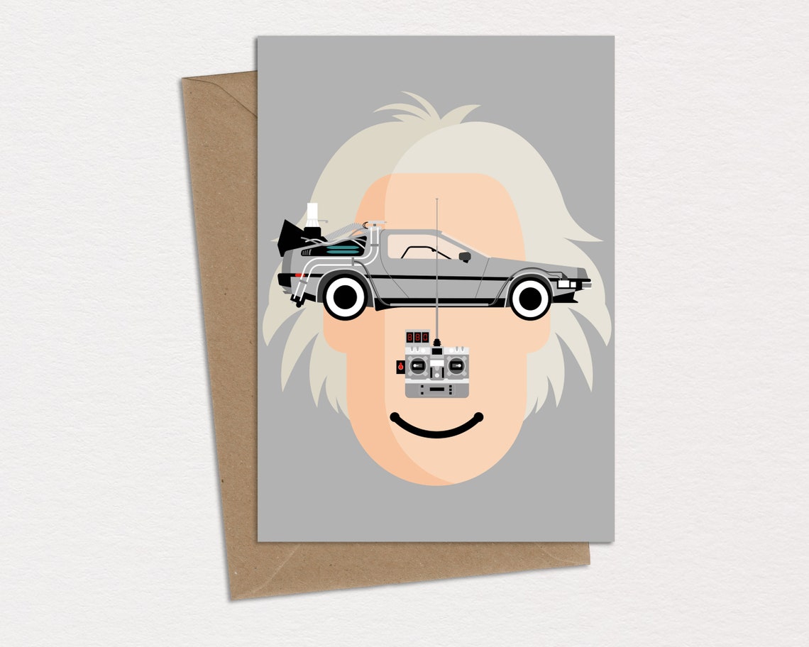 Doc Back to the Future Birthday Card Greeting Card Caricature Pop Art ... Doc Back to the Future Birthday Card Greeting Card Caricature Pop Art ...
