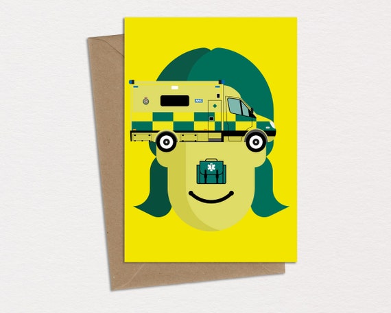 Pambulance NHS Paramedic Birthday Card Greeting Card Key | Etsy