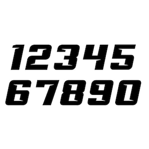 Racing Numbers Font: SVG, PNG, PDF Vector (digital Download) - Etsy