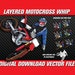 Motocross Racing Digital Repeating SVG Vector Pattern Motorcycles ...