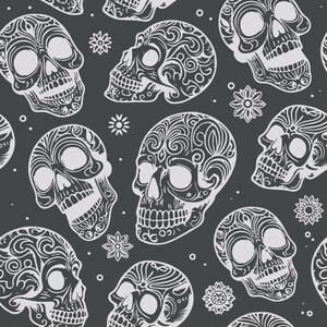 Skull SVG Download File Repeating Pattern Vector Digital Art Print ...