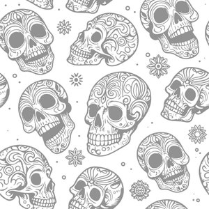 Skull SVG Download File Repeating Pattern Vector Digital Art Print ...