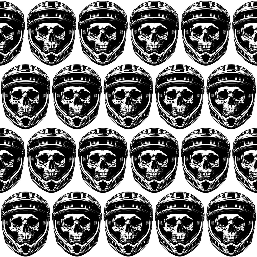 Motocross Dirt Bike Racing Off-road Skull Helmet Digital Vector SVG ...
