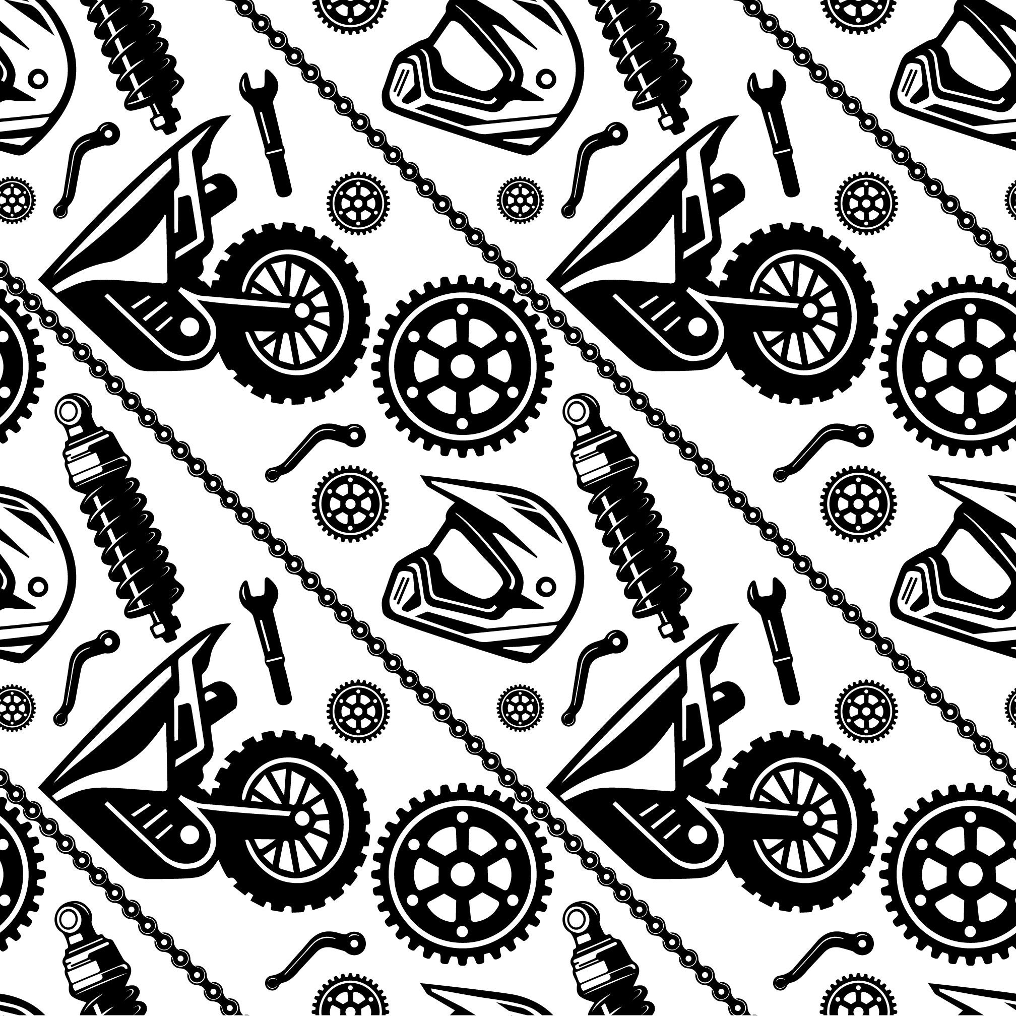 Motocross Racing Digital Repeating SVG Vector Pattern Motorcycles ...