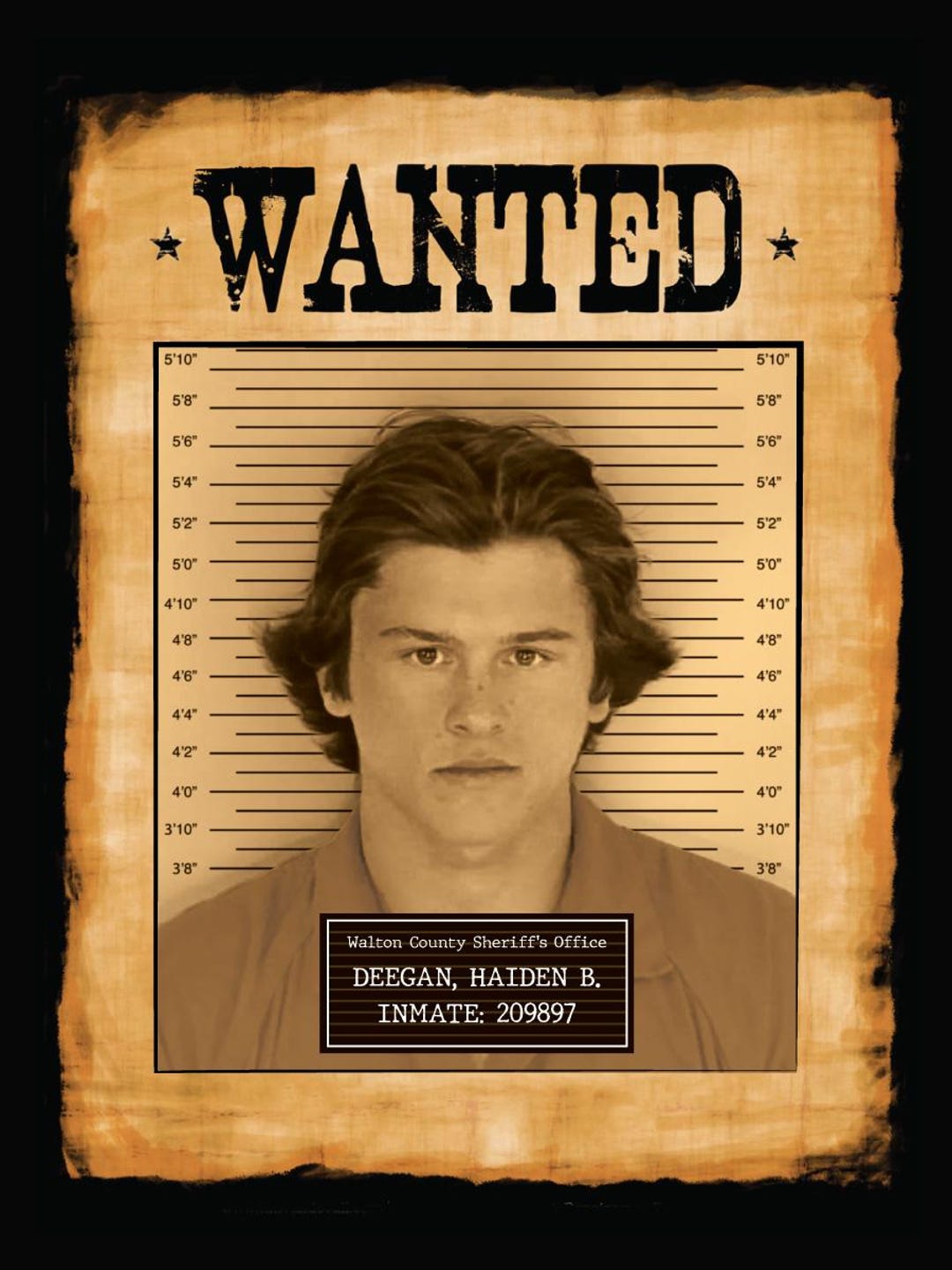 Haiden Deegan Funny Wanted Wall Poster Arrest Mugshot Team Yamaha Star ...