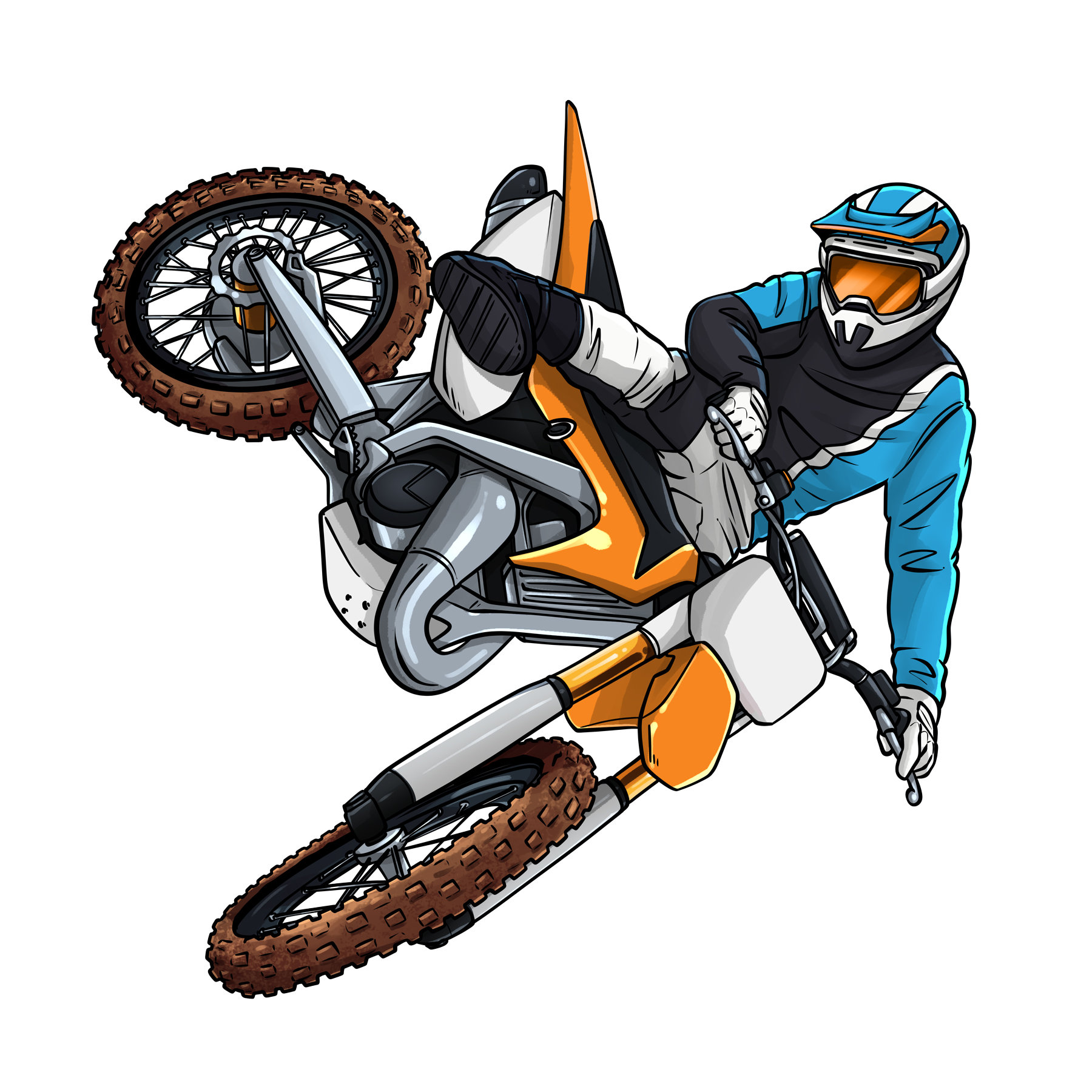 Motocross Digital Vector Download Motorcycle Racing Custom Graphic Art ...