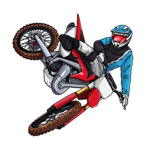 Motocross Digital Vector Download Motorcycle Racing Custom Graphic Art ...