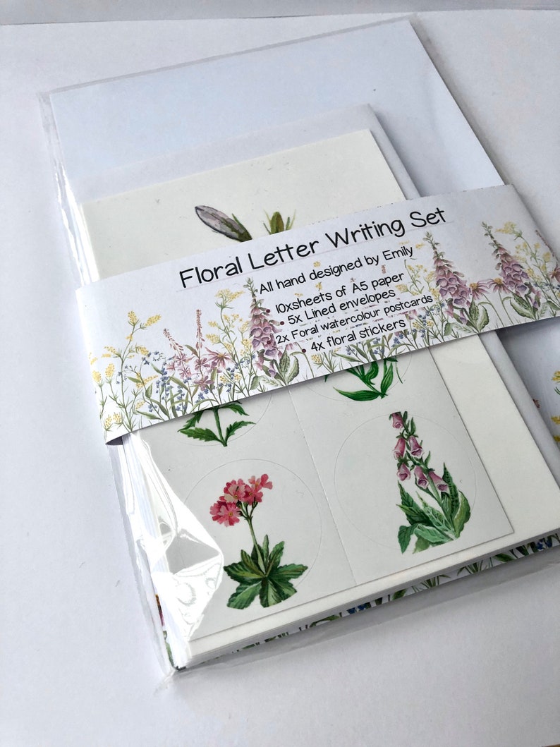 Wildflower Letter writing set | Etsy