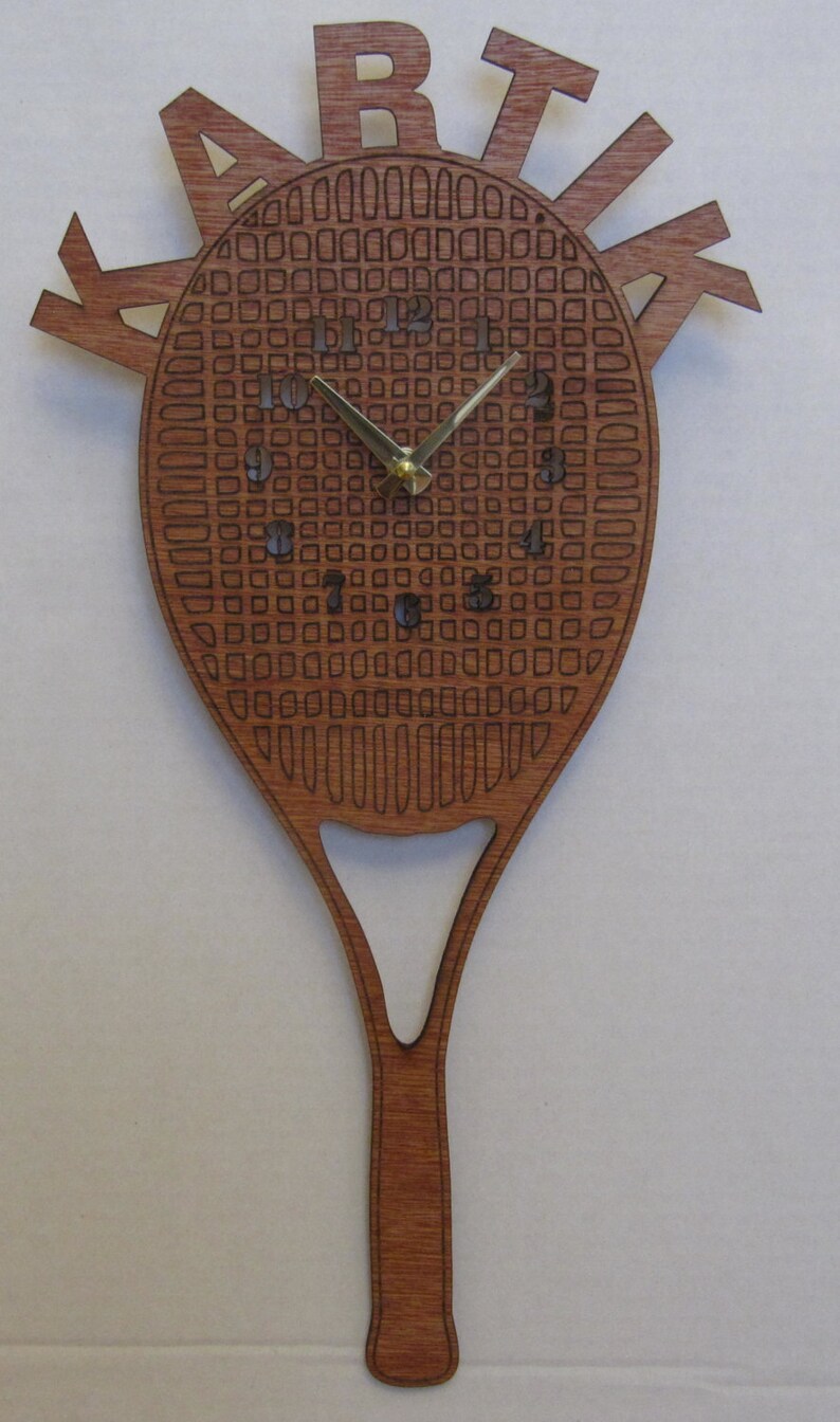 Tennis Racket Wall Clock Kids Room Décor Sports Themed Gift | Etsy