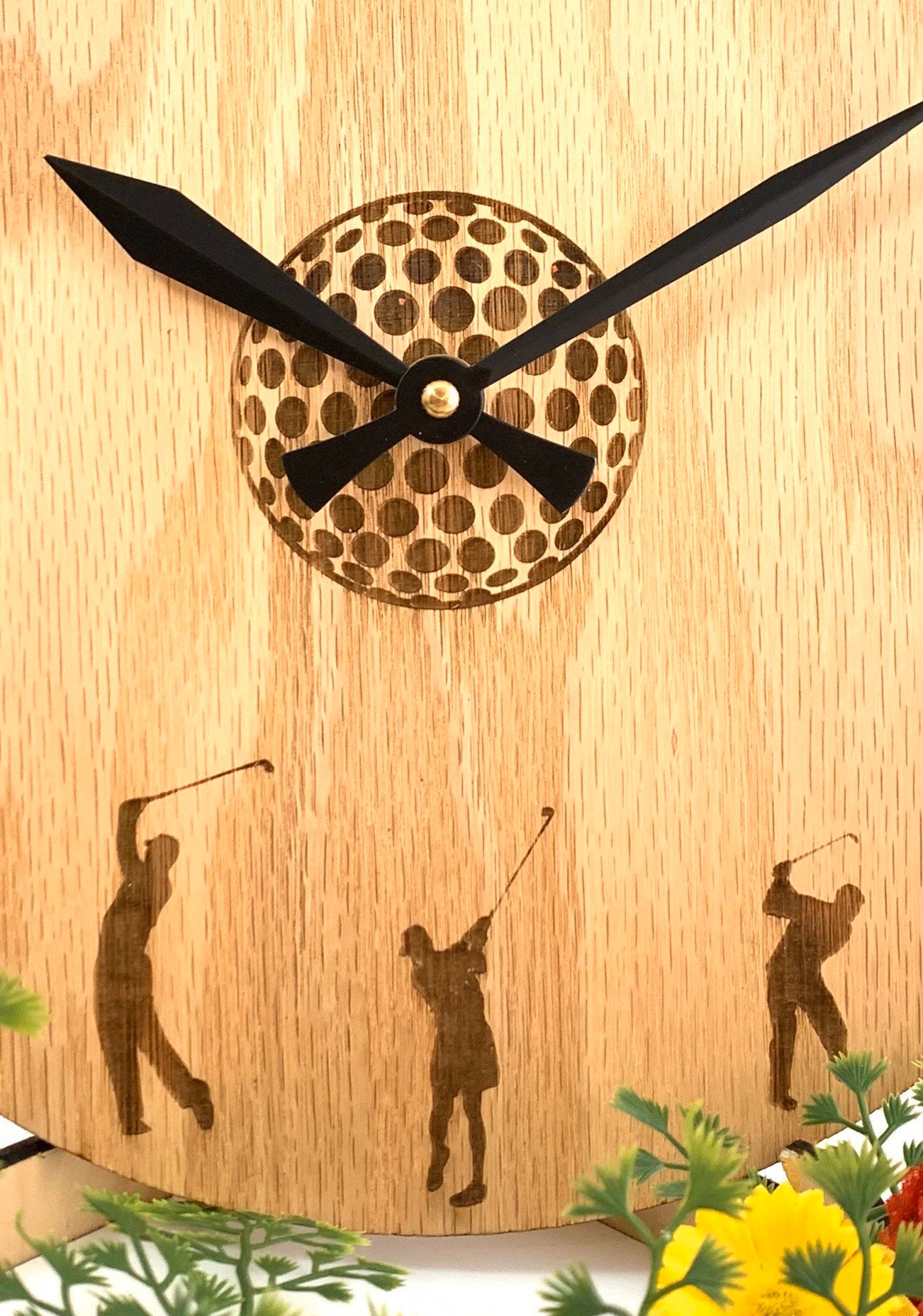 Golf golf clock golf wall clock wood wall clock wall | Etsy