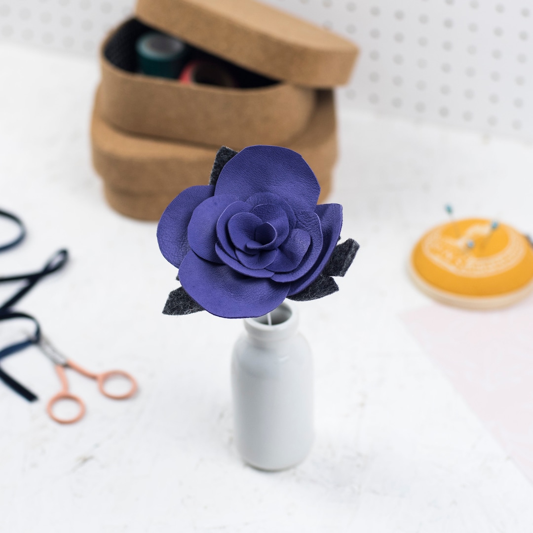 3rd Anniversary Handmade Rose - Purple - Etsy