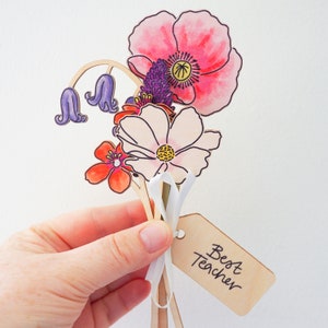 Teacher Thank You Gift, Wooden Flowers - Etsy