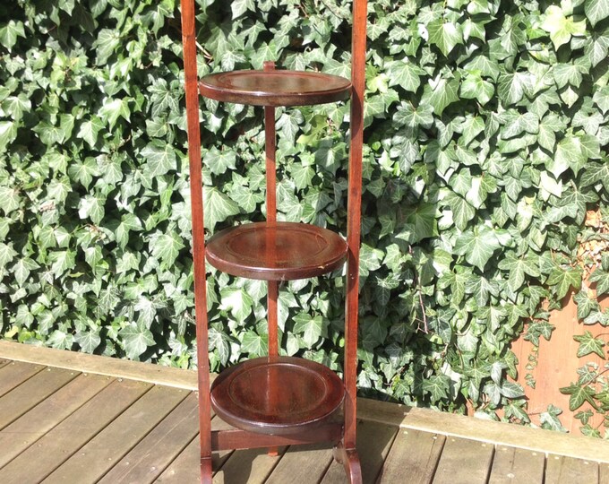 Edwardian Three Tiered Folding Wooden Cake Stand - Etsy