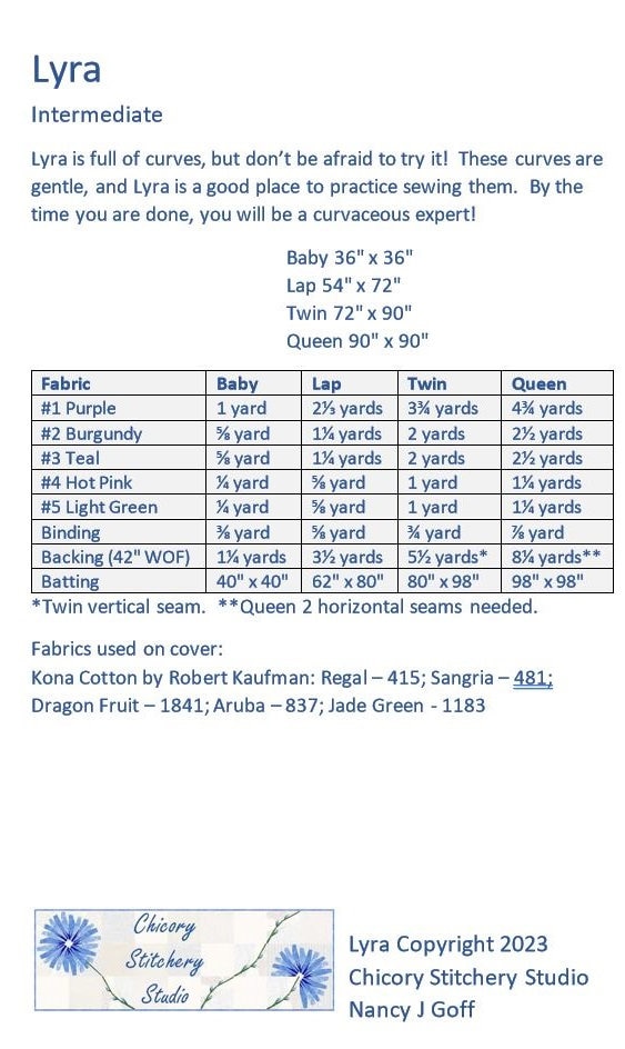 Lyra Quilt Pattern PDF - Etsy