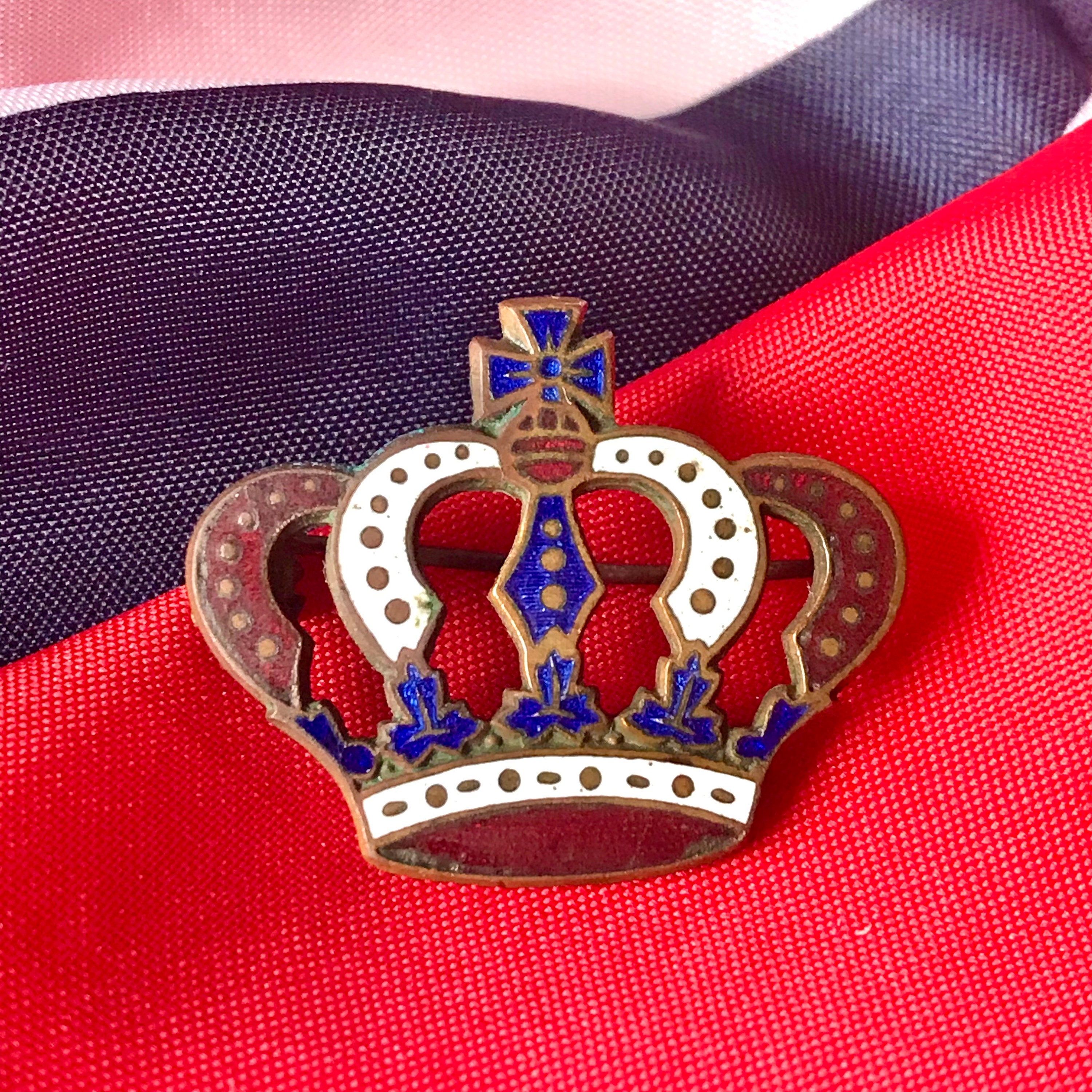 Vintage 1930s Enamel Royal Crown Pin Brooch, Lapel Badge. Choice of 2 ...