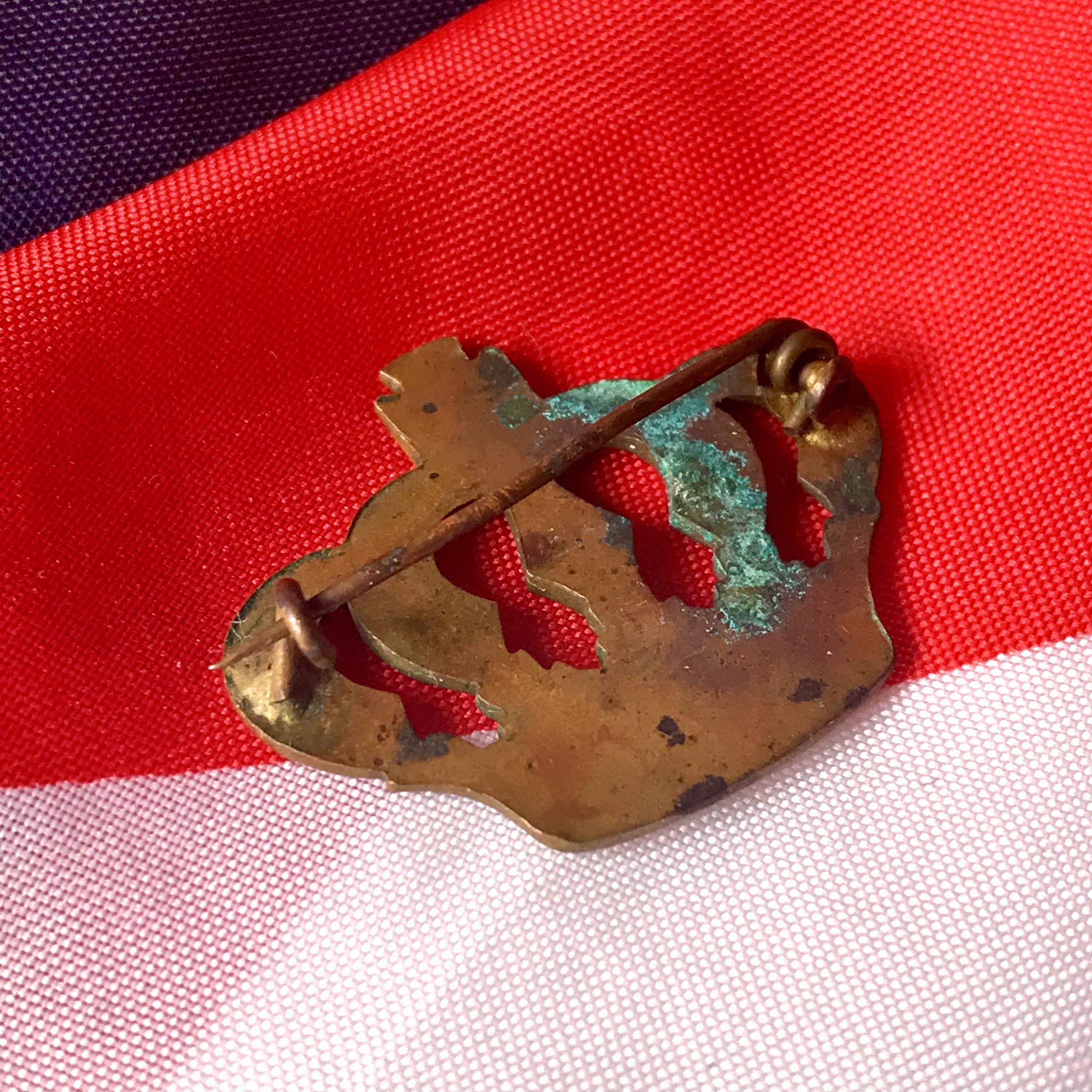 Vintage 1930s Enamel Royal Crown Pin Brooch, Lapel Badge. Choice of 2 ...